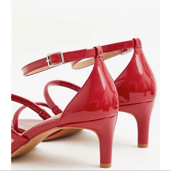 torrid | Shoes | Torrid Red Faux Patent Leather Setback Heel | Poshmark
